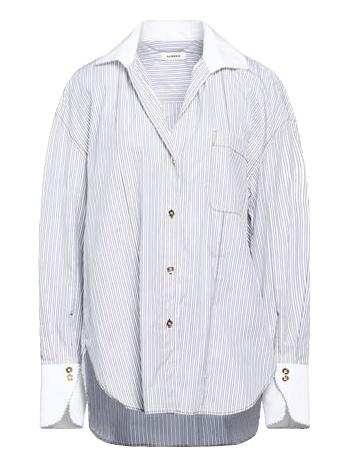 SANDRO SANDRO Cotton Poplin Striped Oversized Shirt